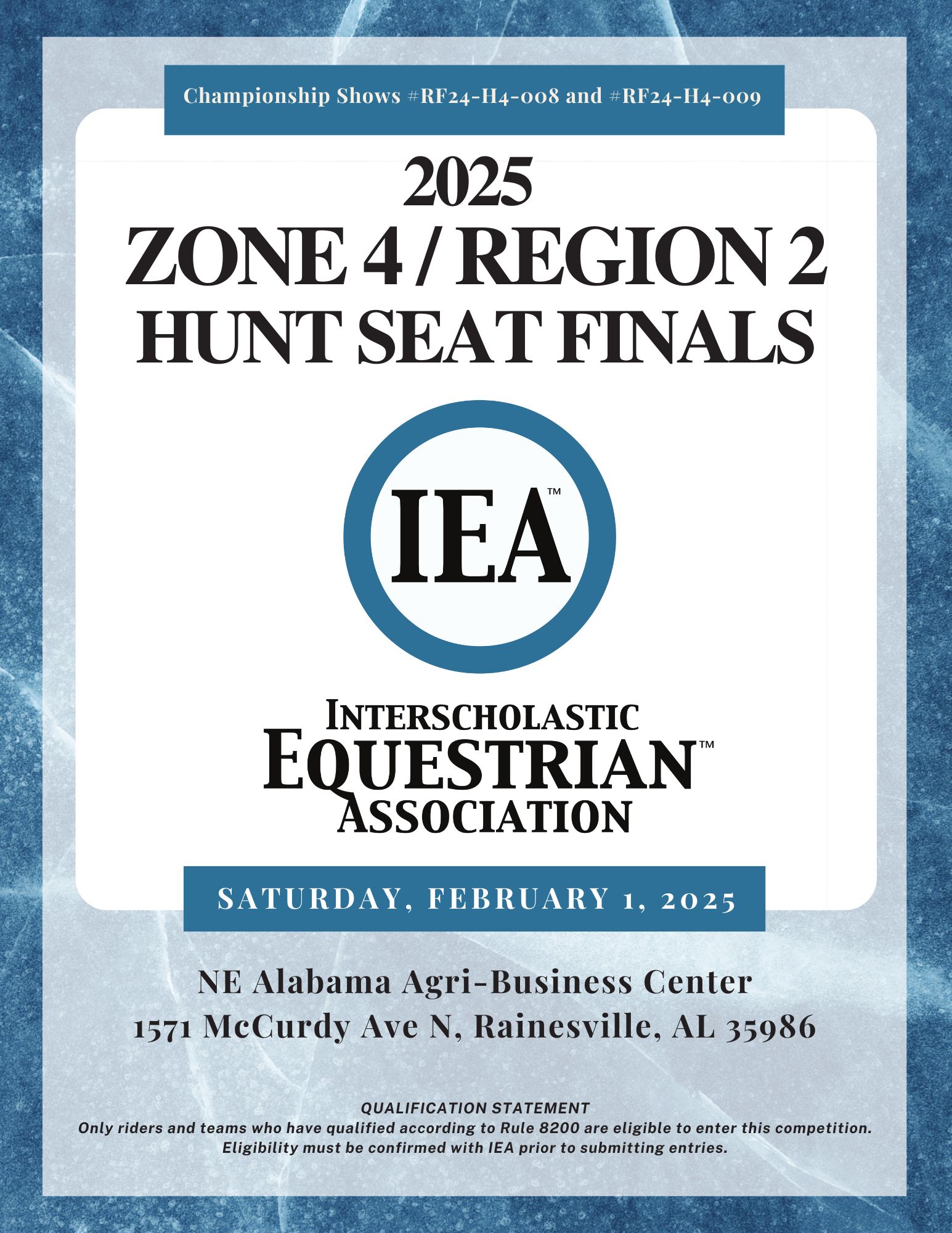 IEA Zone 4/Region 2 Hunt Seat Finals – Horse Show Docs